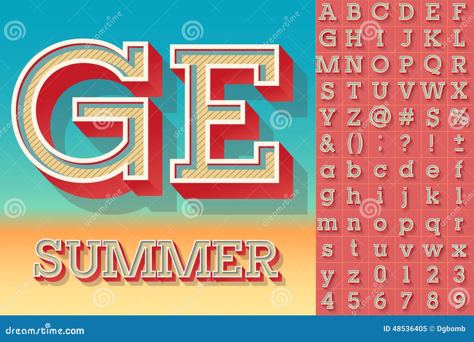 Summer Typography Poster With Fades Shapes Cartoon Vector ...