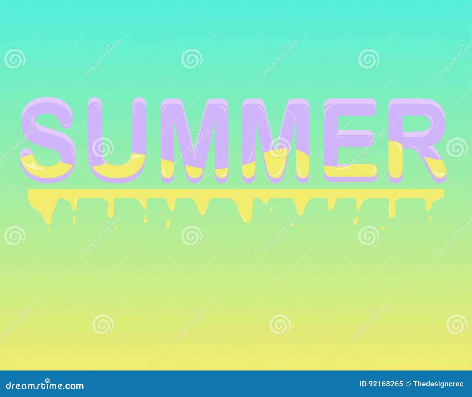 Summer Typography Illustration Stock Vector - Illustration of summer ...
