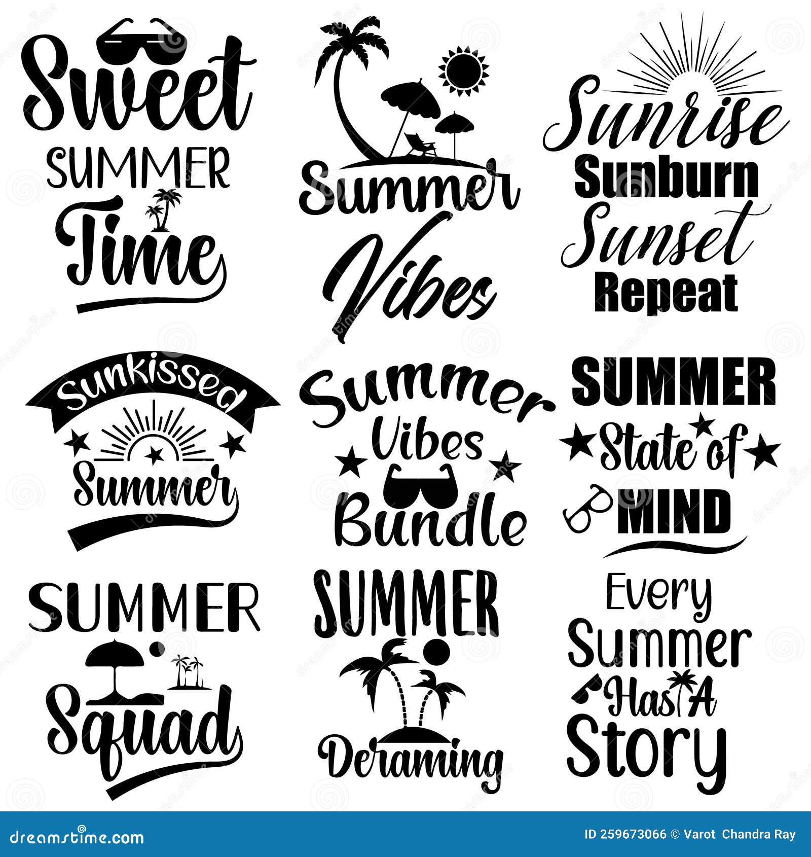 Summer Typography T Shirt Design. Stock Illustration - Illustration of ...