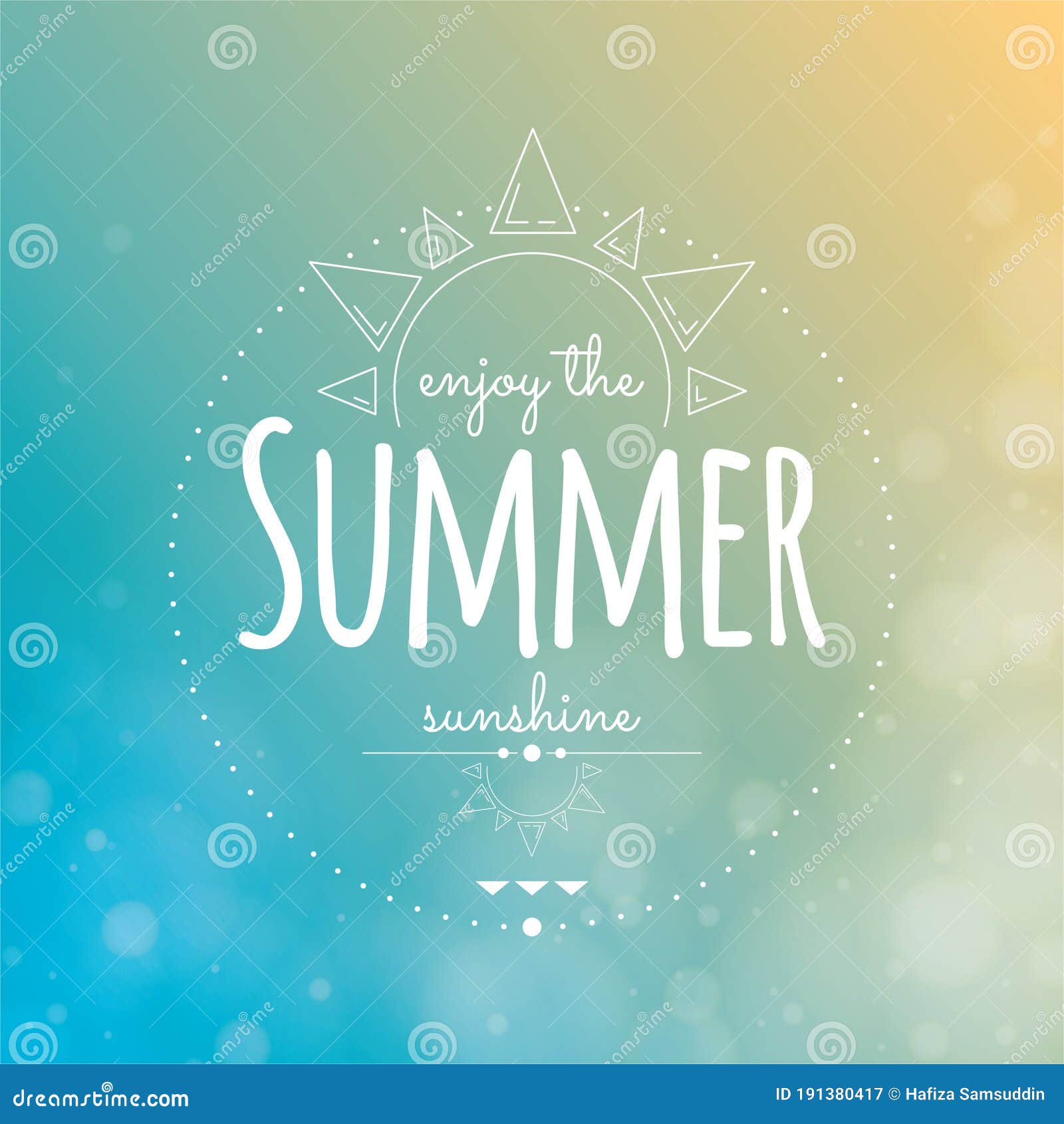 Summer Typography. Vector Illustration Decorative Design Stock Vector ...