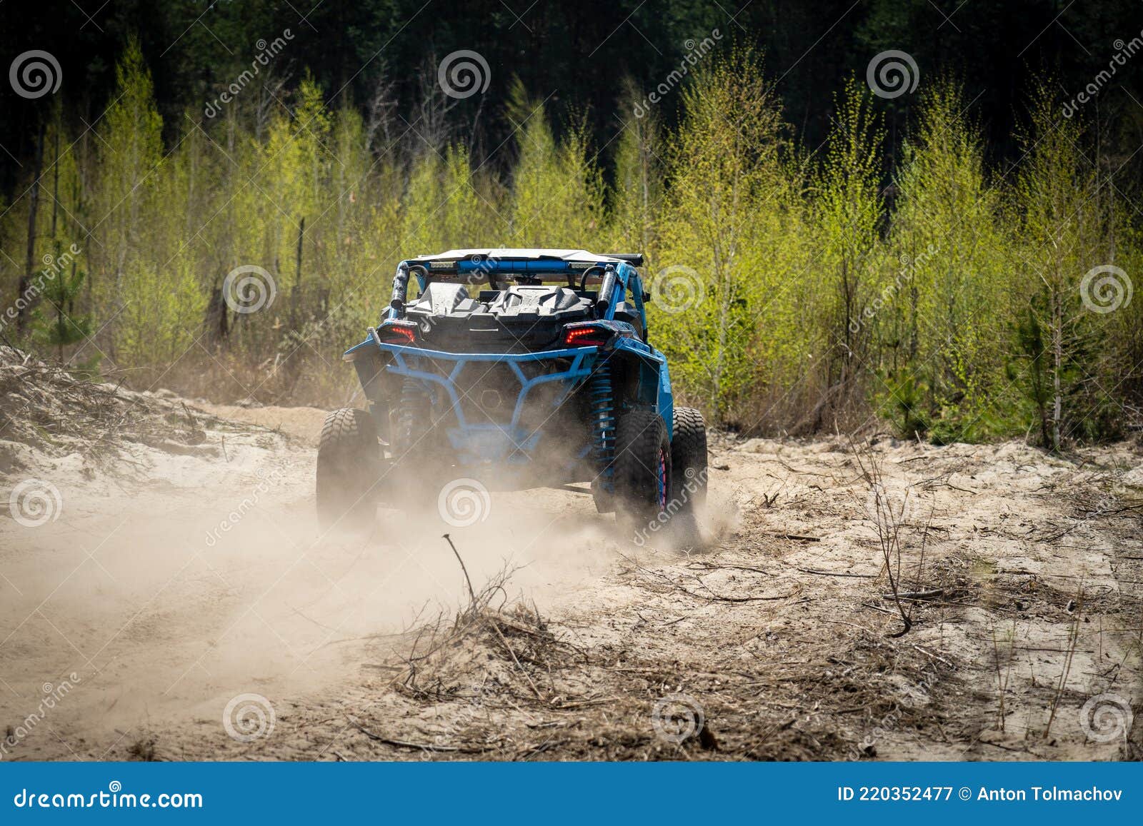 Summer UTV, ATV & Offroad Driving in Dust. Quad Racing Editorial ...