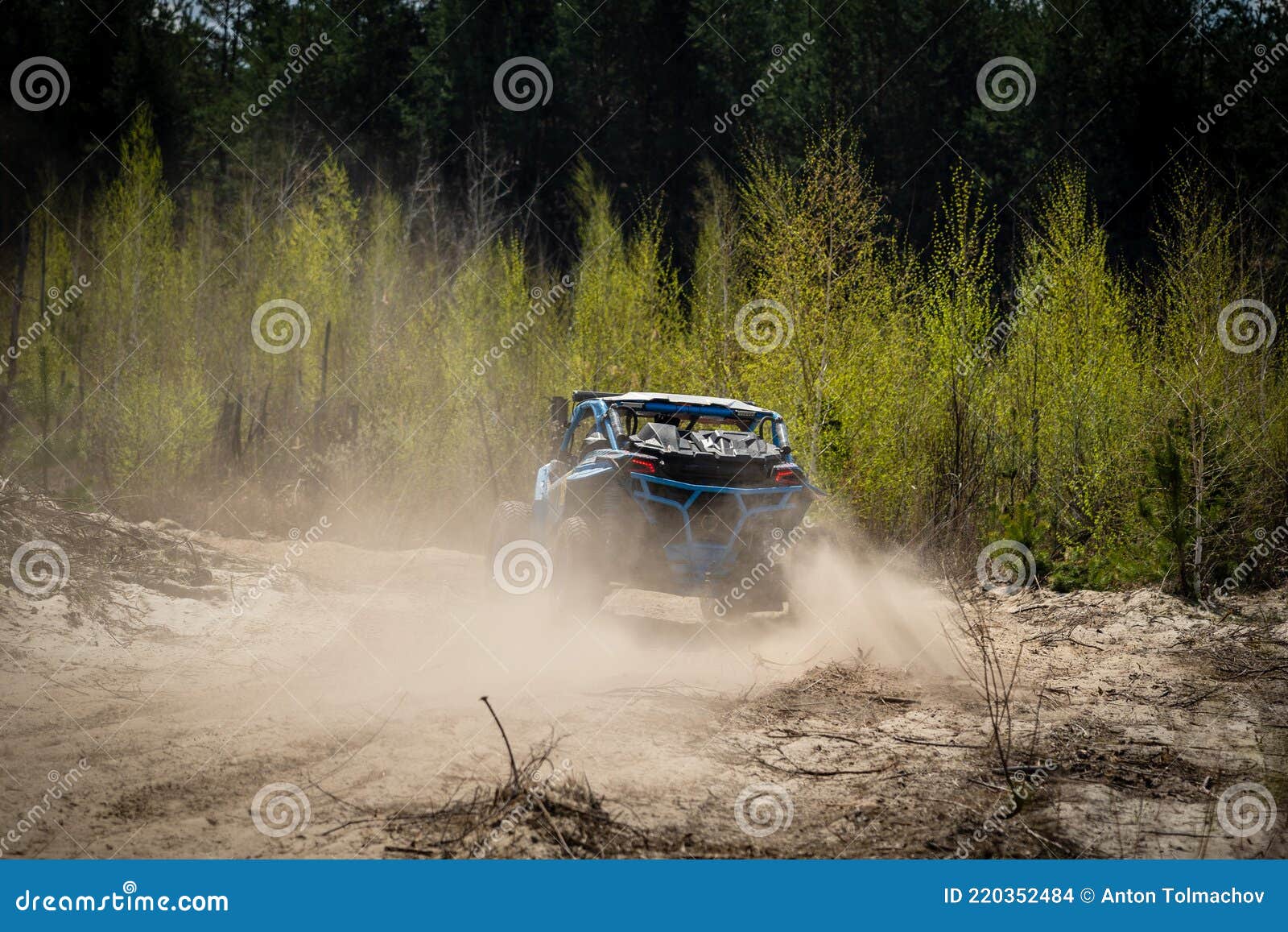 Summer UTV, ATV & Offroad Driving in Dust. Quad Racing Editorial Stock ...