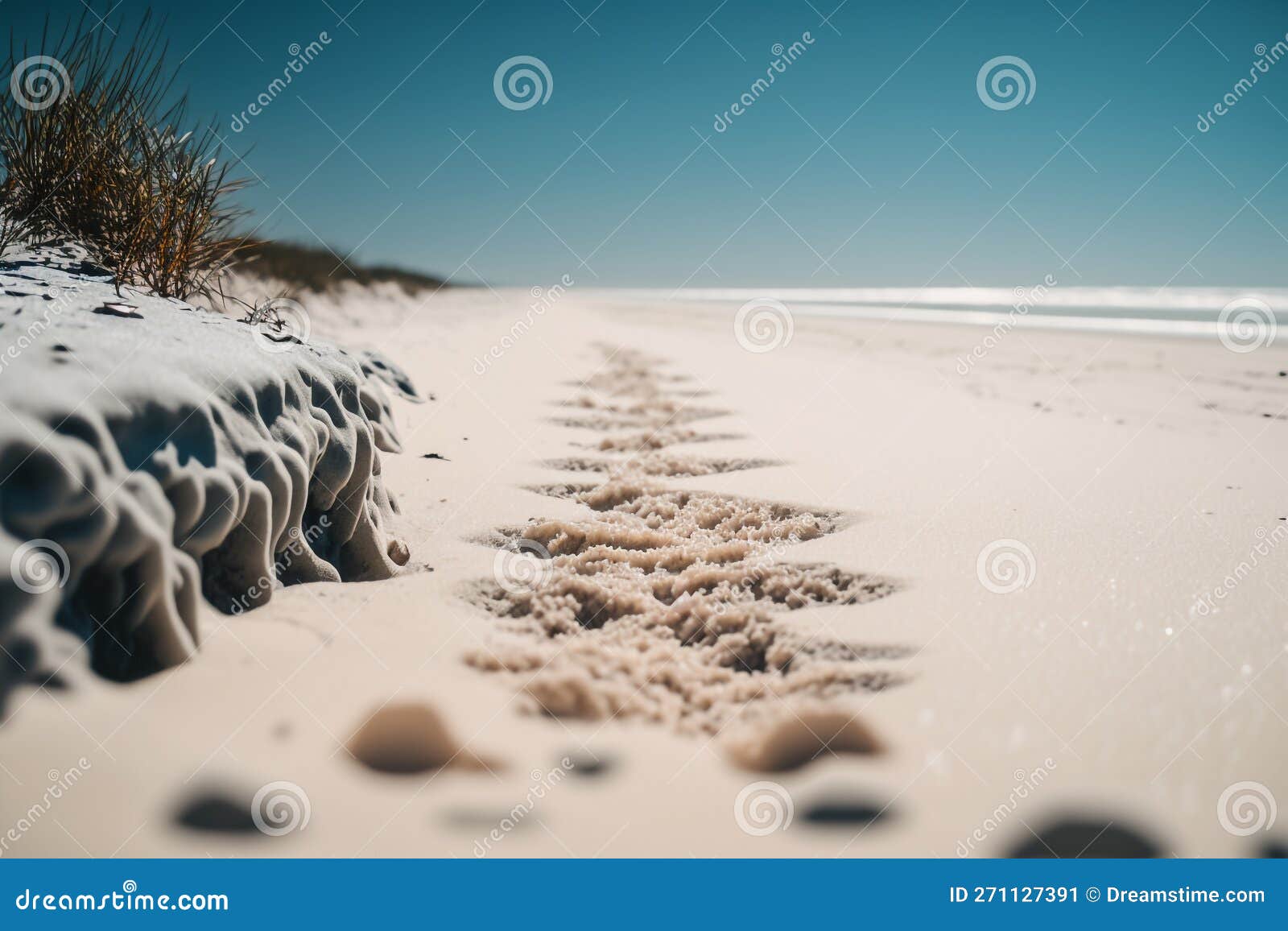 Summer Vacation Empty Beach by the Ocean Generative AI Stock ...