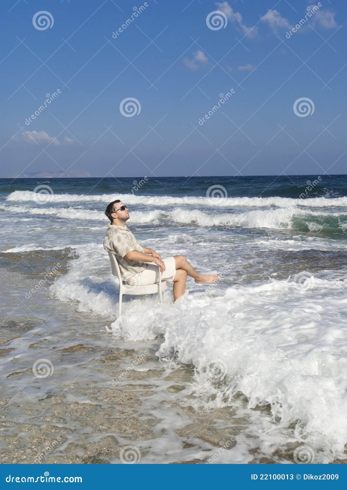 Summer Vacation: Happy Man Near Sea Stock Image - Image of nature ...