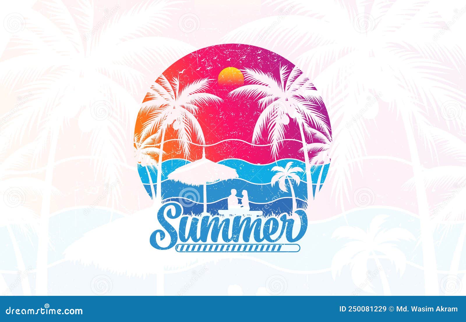 Summer Vacation Loading Graphic Vector T Shirt Design Stock Vector ...