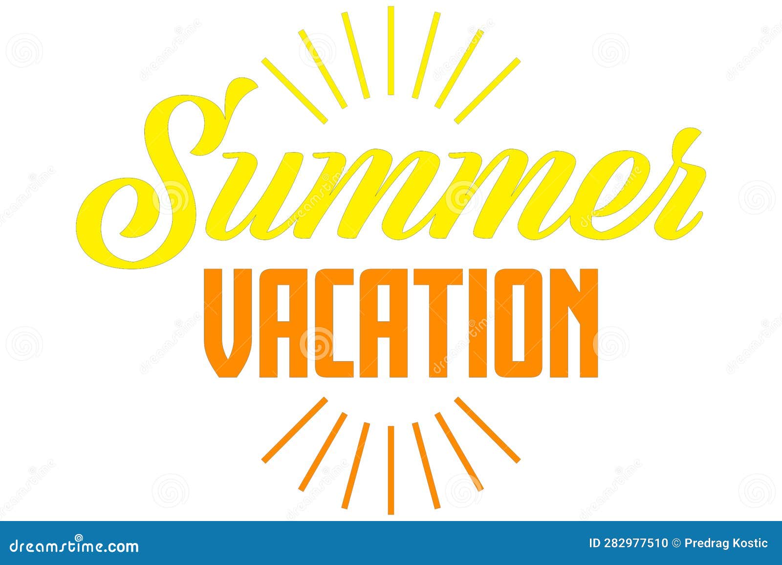 Summer vacation stock illustration. Illustration of number - 282977510