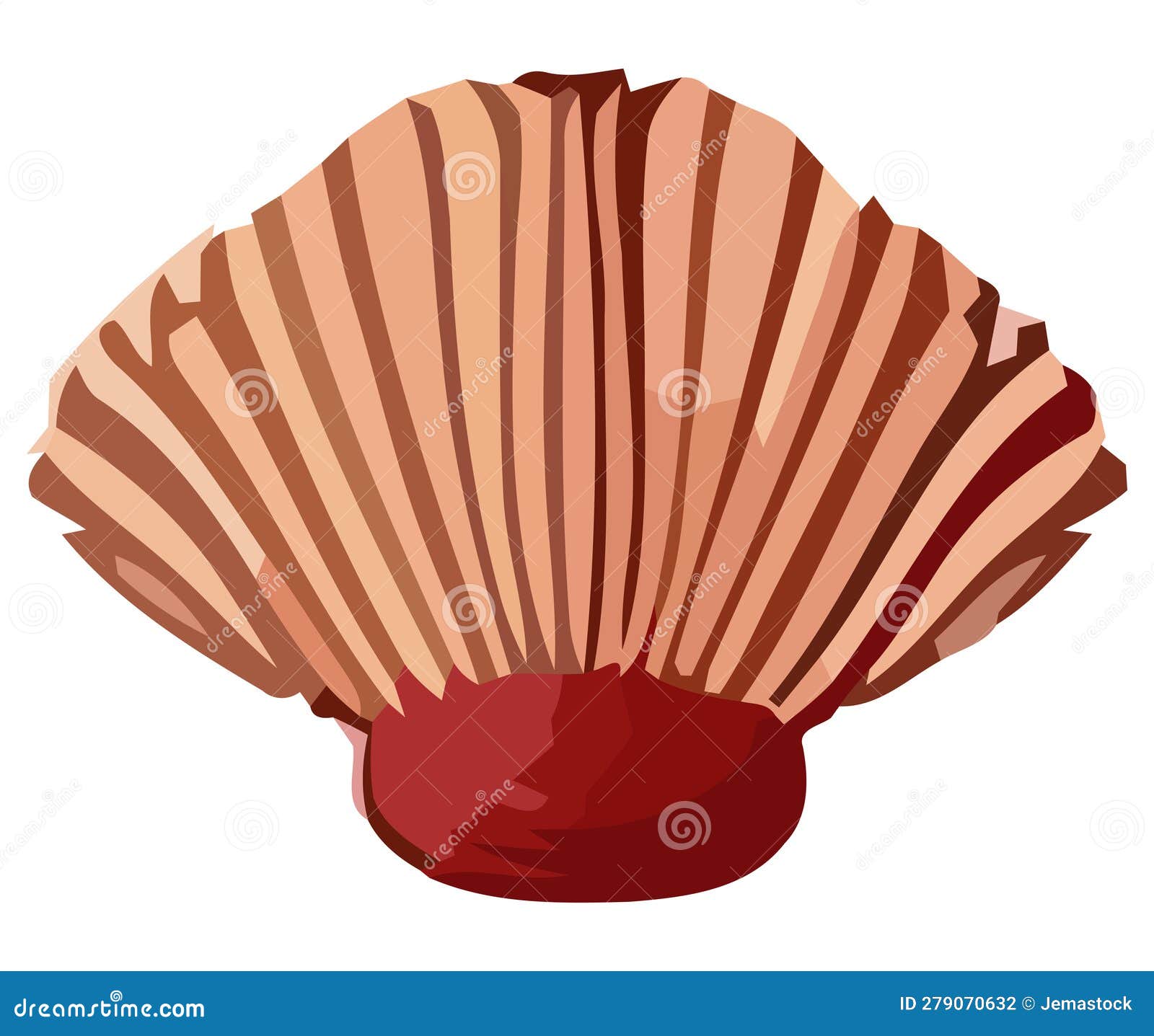 Summer Vacation Souvenir Colorful Conch Shell Stock Vector ...