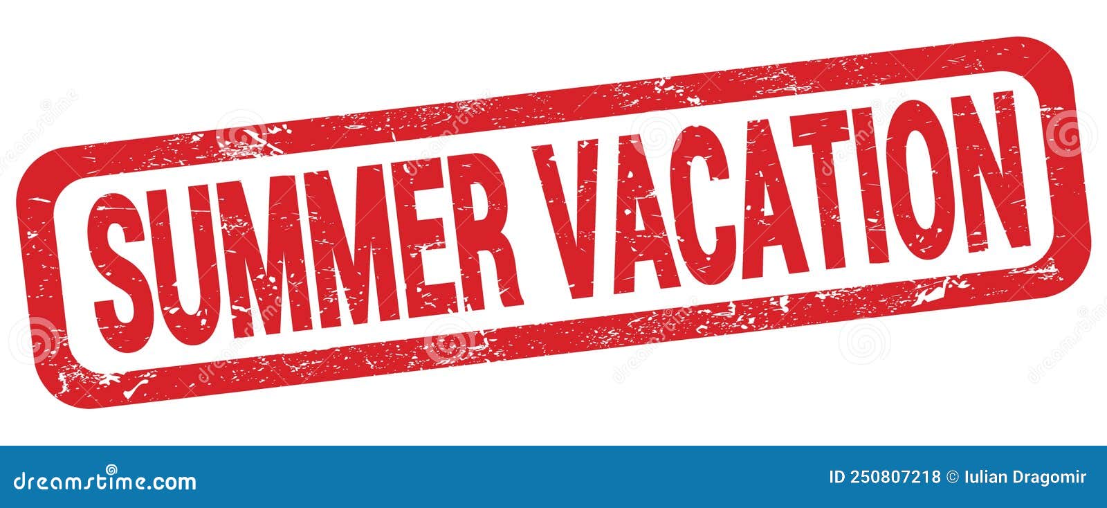 SUMMER VACATION Text Written on Red Rectangle Stamp Stock Illustration ...