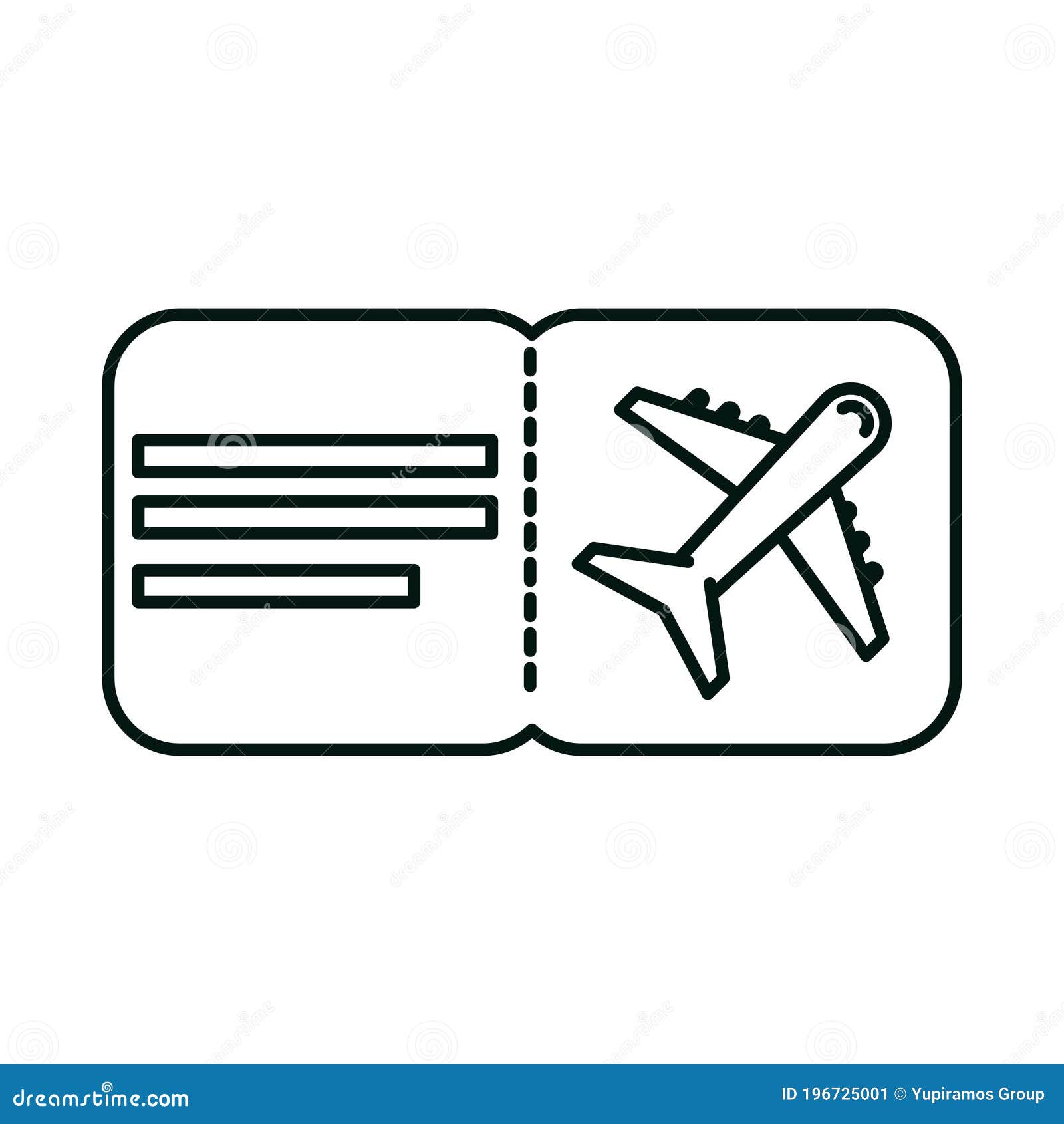 Linear Boarding Pass Vector Mesh 202381500