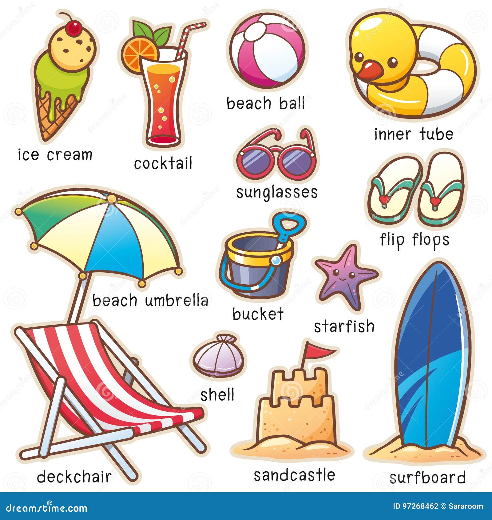 Summer Vacation Stock Vector Illustration Of Vacation 97268462