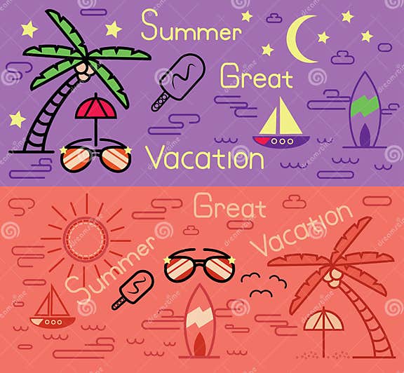 Summer Vacation Stock Vector Illustration Of Summer 69351684