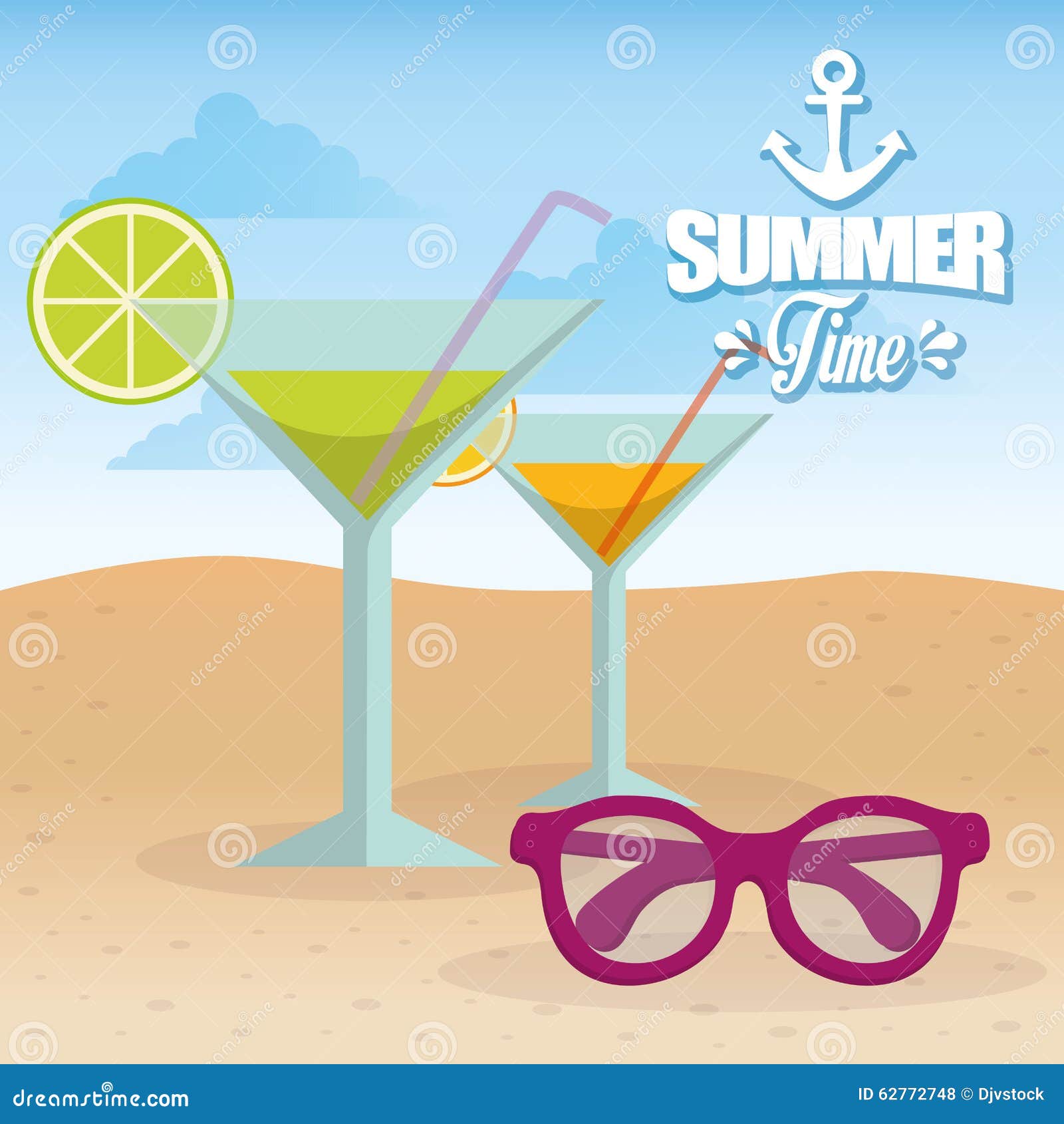Summer, Vacations and Trave Stock Vector - Illustration of nature ...
