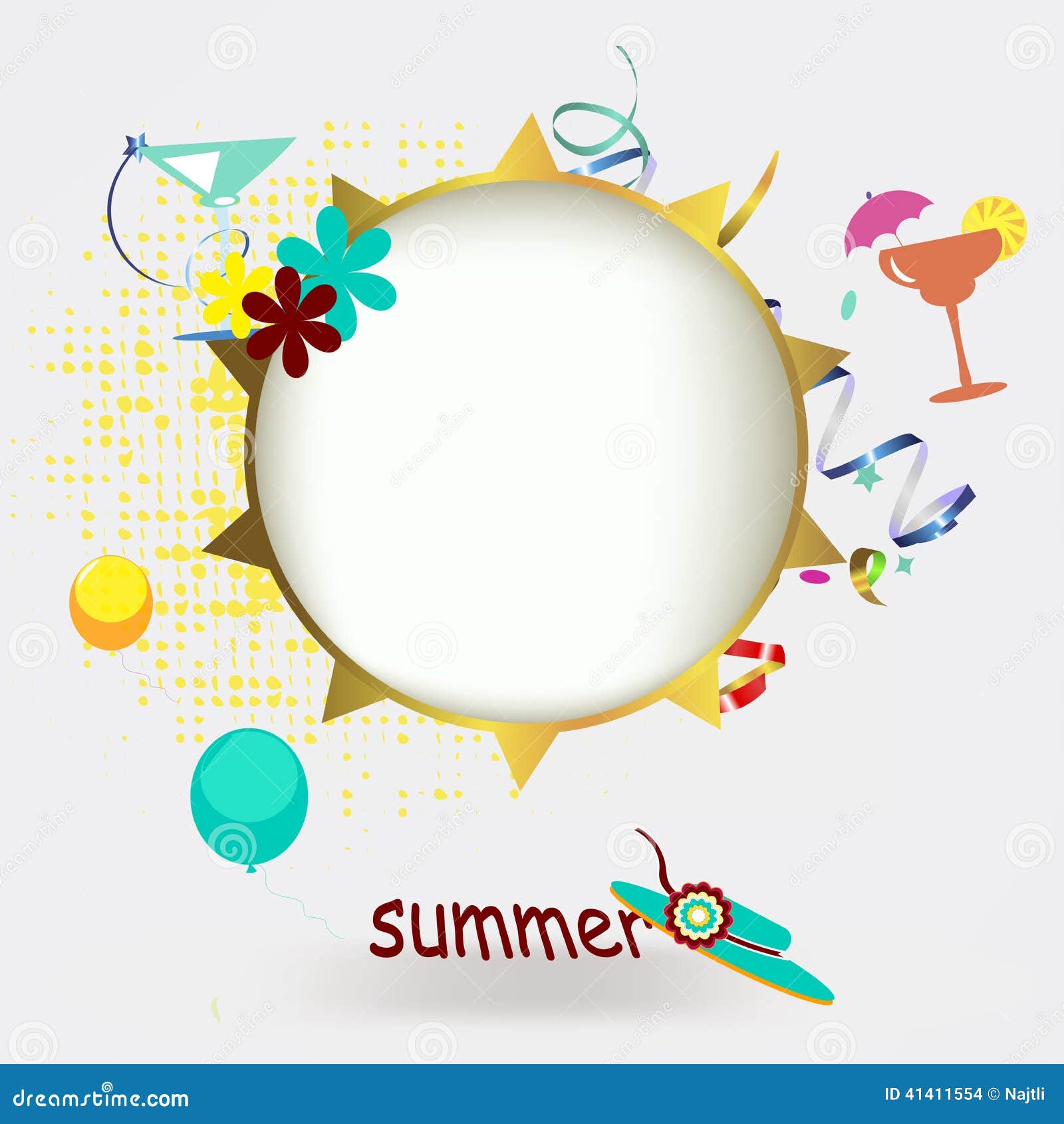 Summer vector background stock vector. Illustration of glass - 41411554