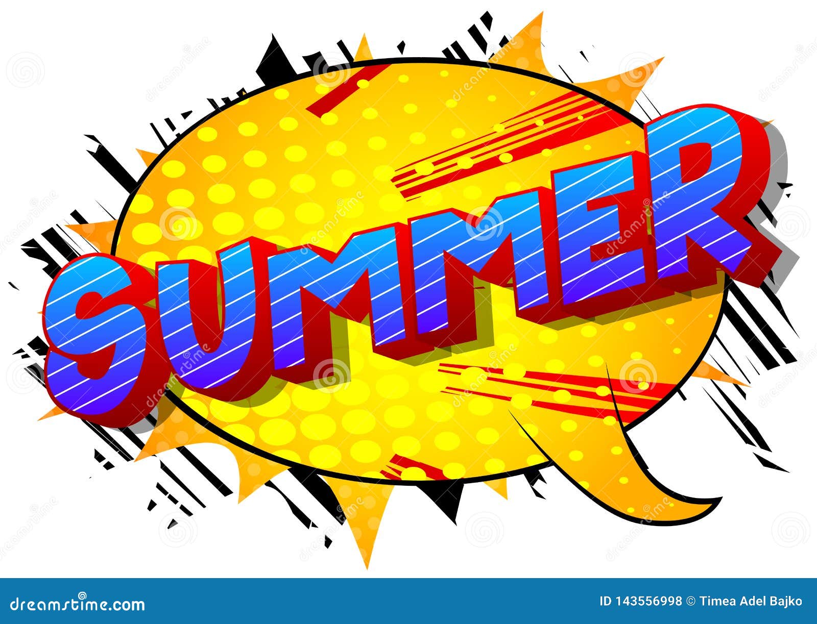 Summer - Comic Book Style Words. Stock Vector - Illustration of graphic ...