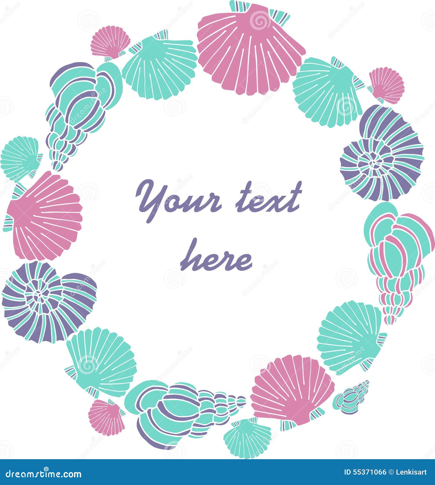 Vector Seashell Text Frame | CartoonDealer.com #75892595