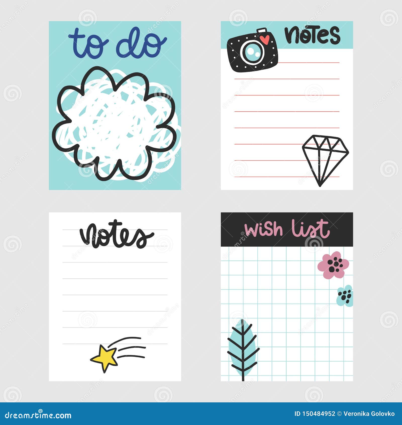 Summer Vector To Do Lists Collection. Stock Vector - Illustration of ...