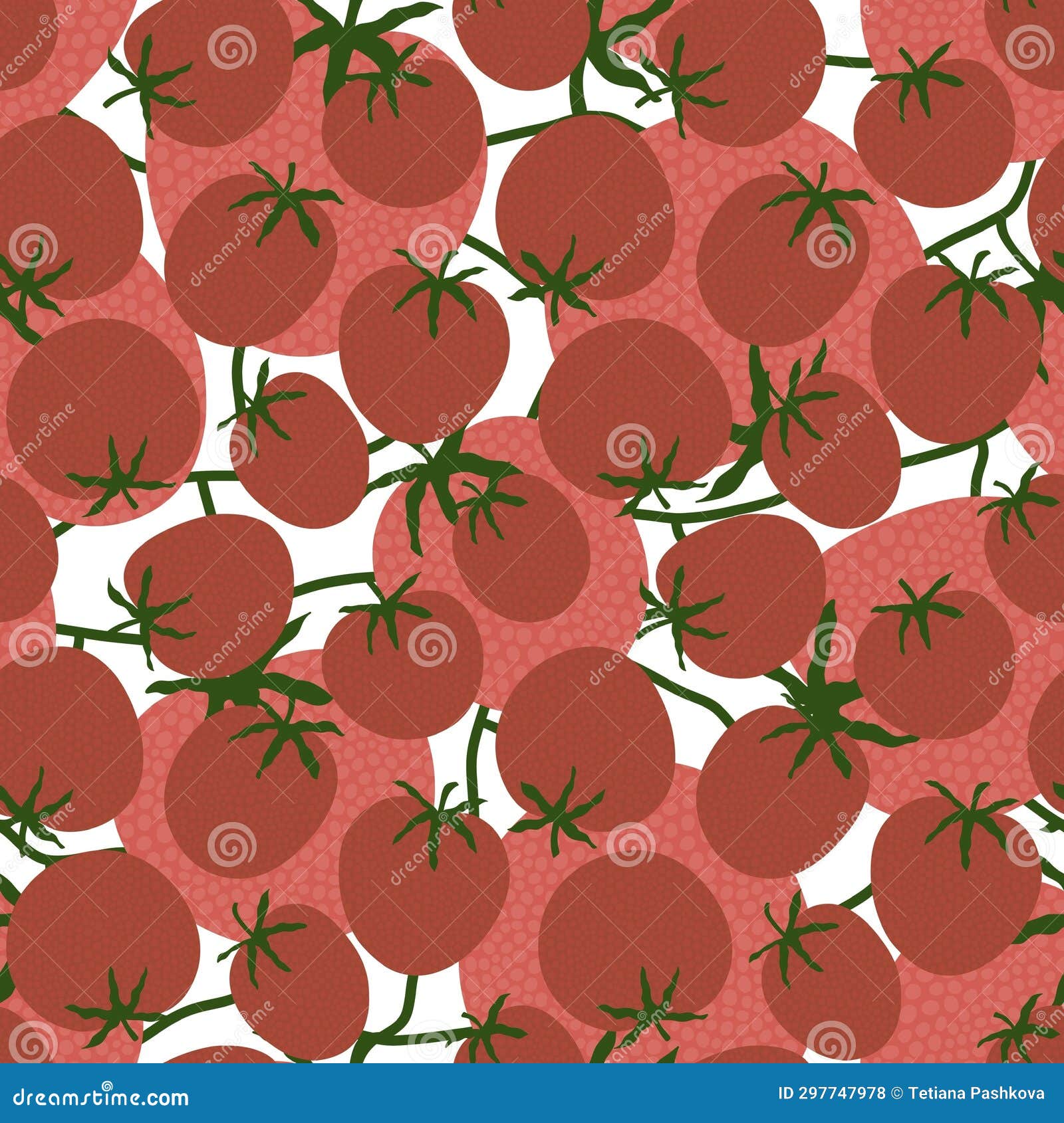 Summer Vegetable Seamless Tomato Pattern for Wrapping Paper and Fabrics ...