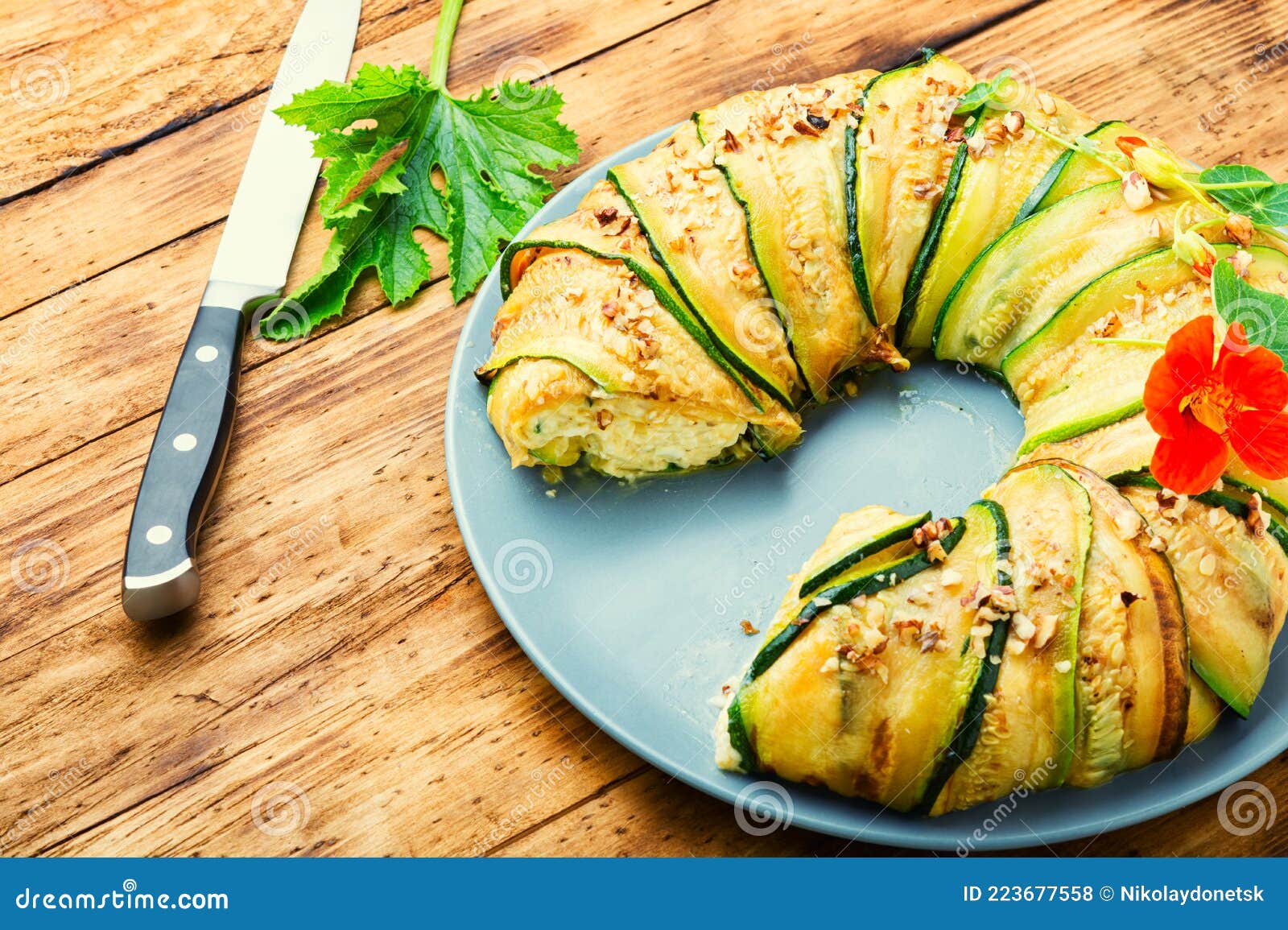 Vegetable Terrine of Zucchini Stock Photo - Image of healthy, sliced ...