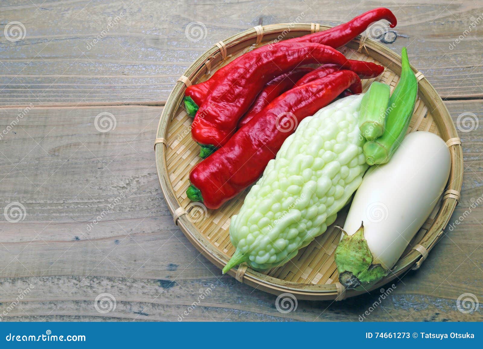 Summer Vegetables on a Bamboo Colander Stock Image - Image of colander ...