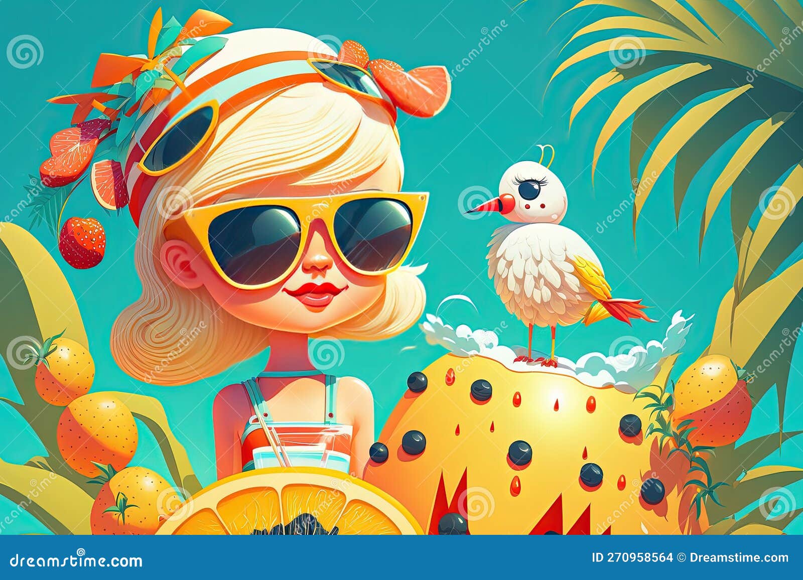 Summer Vibes, Ready for the Summer. Generative Ai Stock Illustration ...