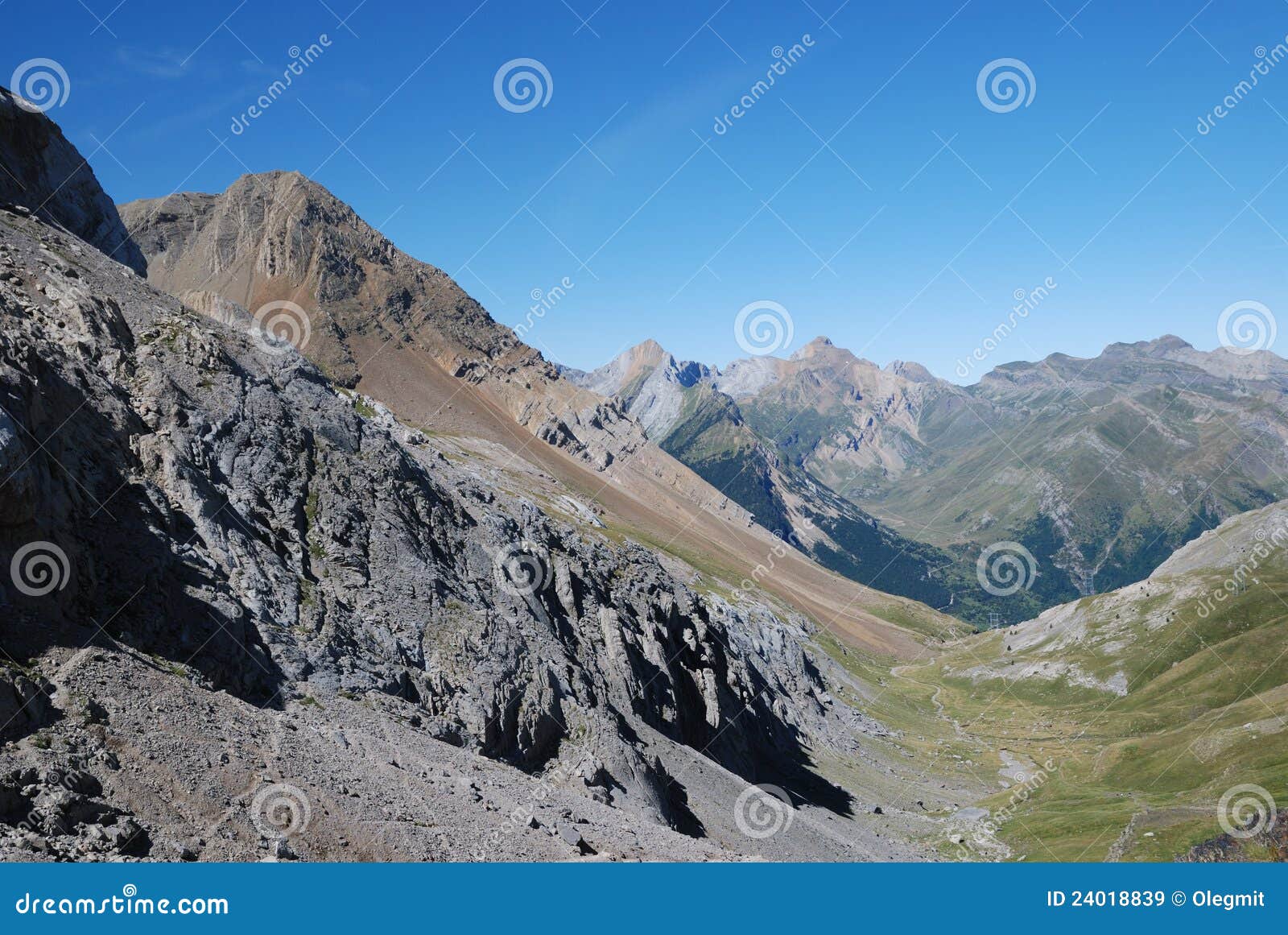 Summer View of the Central Pyrenees. Stock Image - Image of park, talus ...