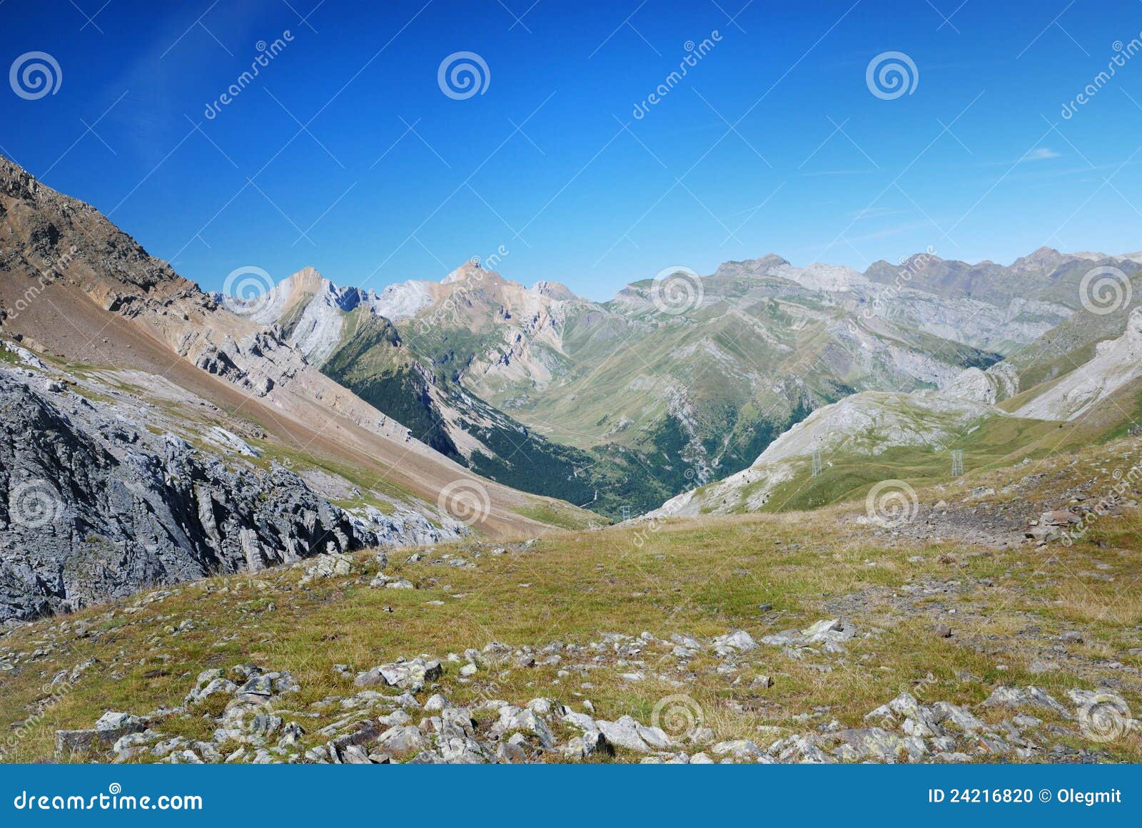 Summer View of the Central Pyrenees. Stock Photo - Image of nature ...