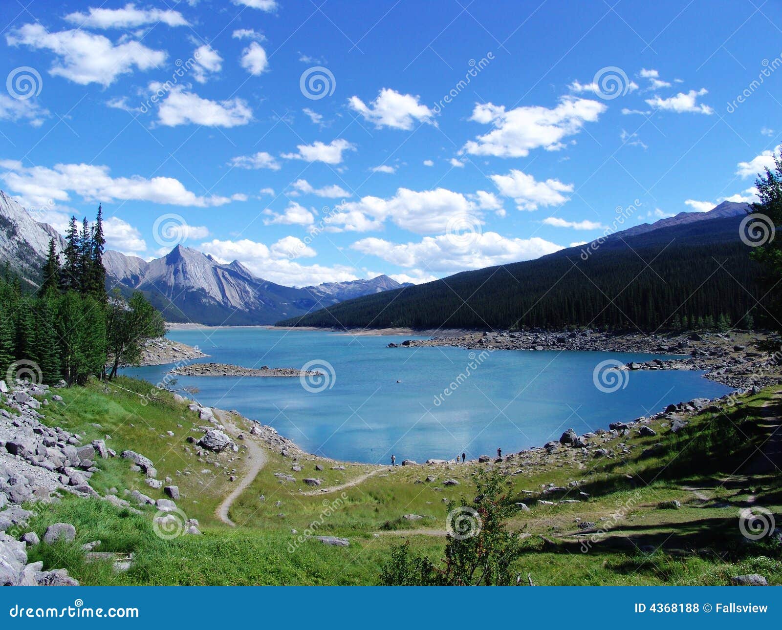 Summer View of Mountain Lake Stock Photo - Image of scene, outdoor: 4368188