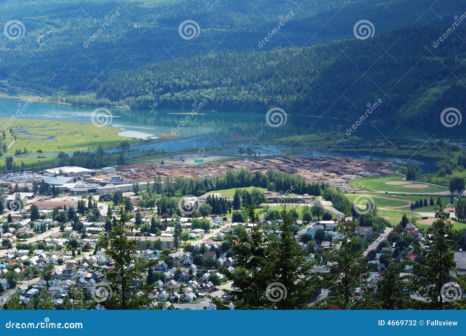 Summer View of Revelstoke Town Stock Photo - Image of national, scenic ...
