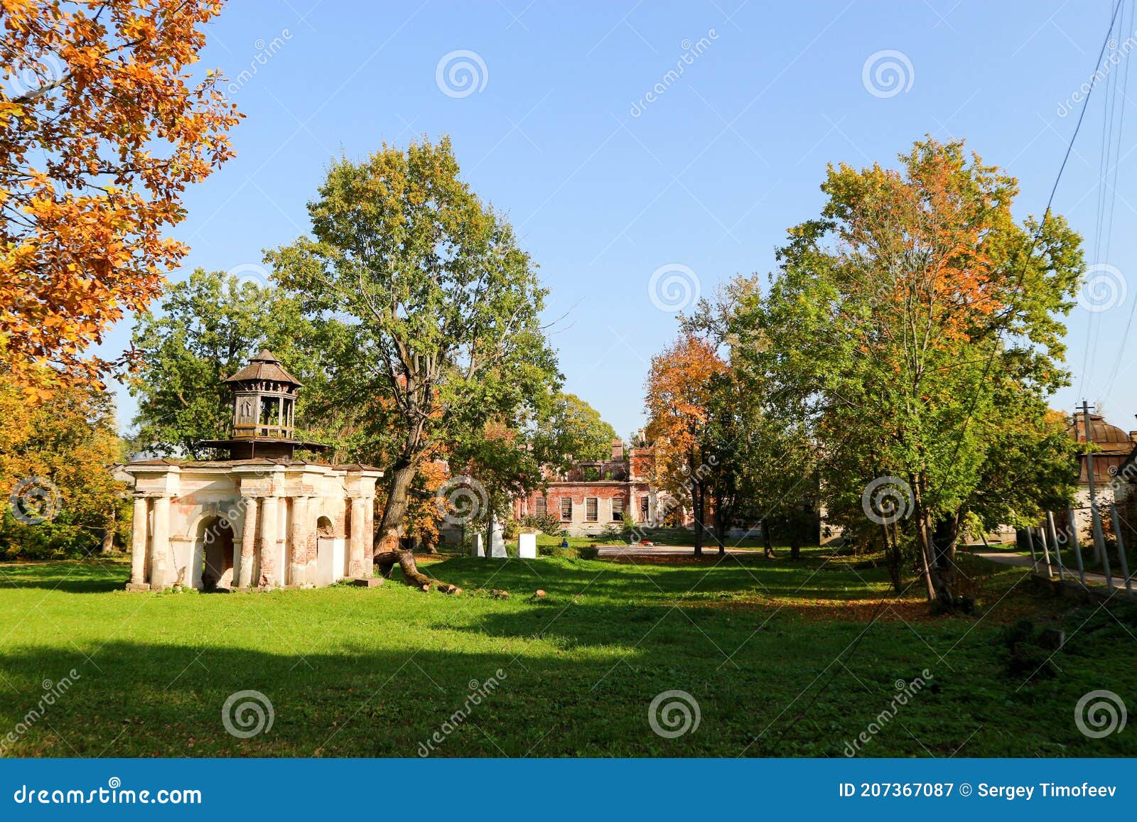 Romantic Ruins of Beautiful Old Abandoned Manor in the Park Stock Image ...