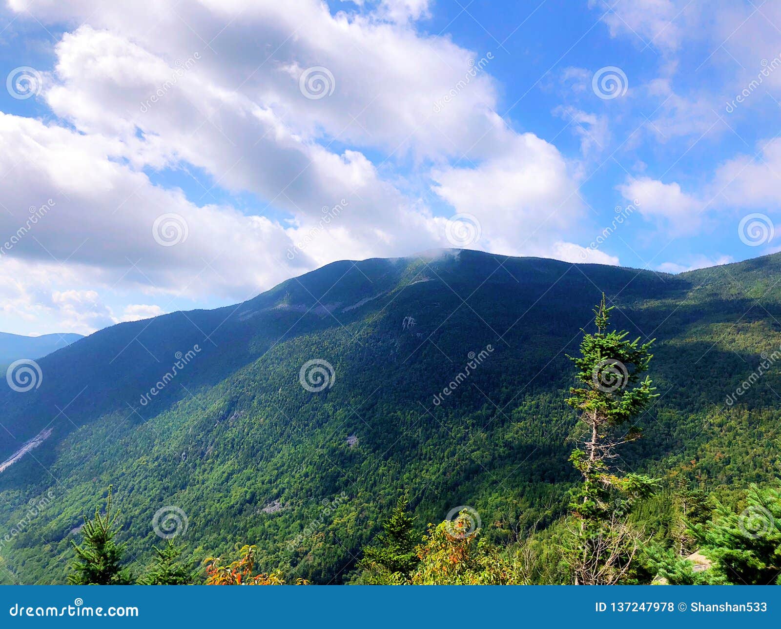 The Summer View from the Top of the Mount Willard Stock Photo - Image ...