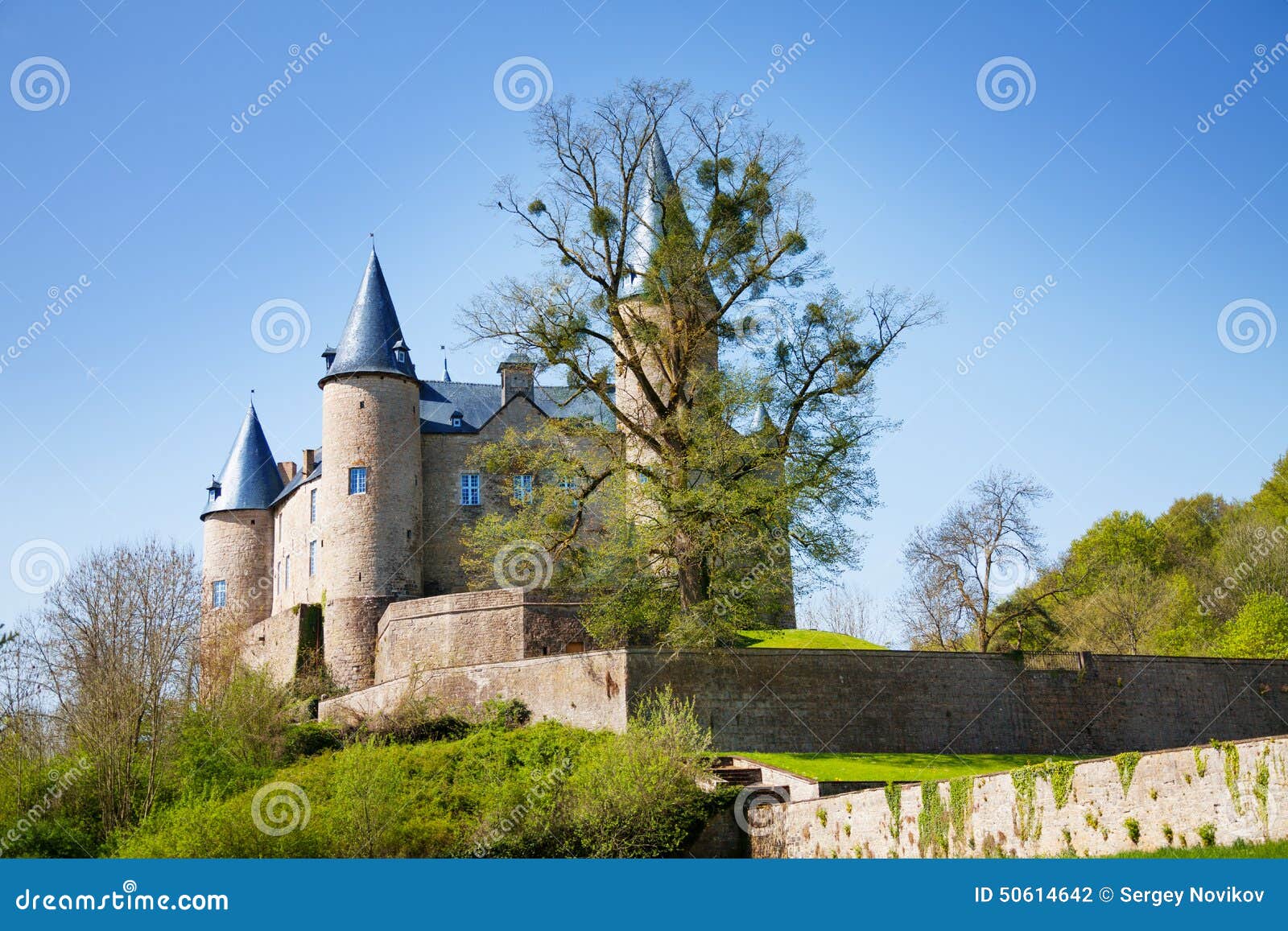 Summer View of Veves Castle during Day Stock Photo - Image of ...
