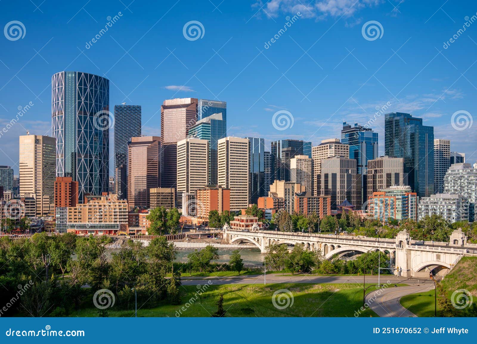 Summer Views of Calgary Alberta Along the Bow RiverSummer Views of ...