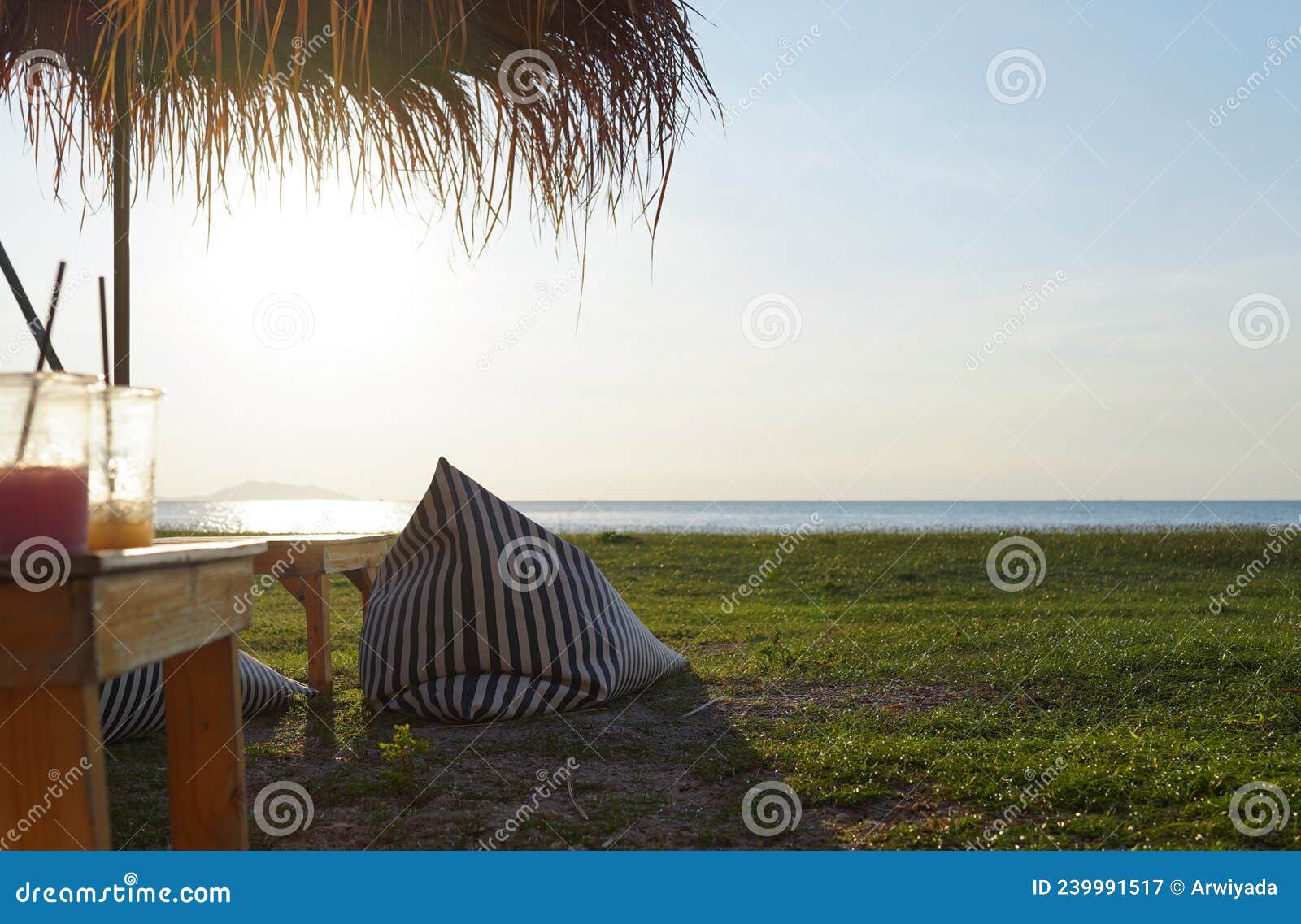 Summer Vocation on Beach Camp Holiday Background Stock Image - Image of ...