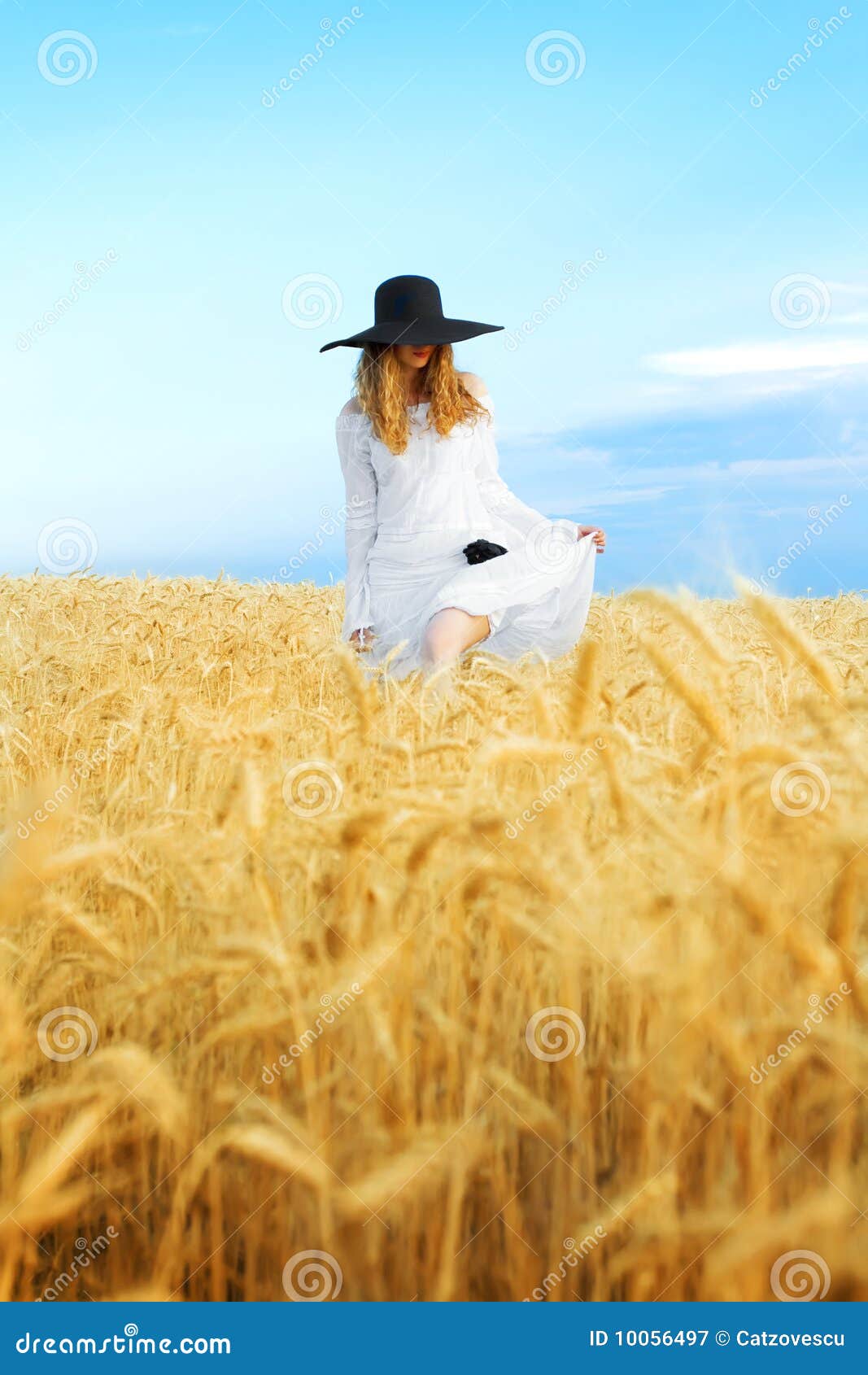 Summer walk stock image. Image of portrait, fresh, wheat - 10056497