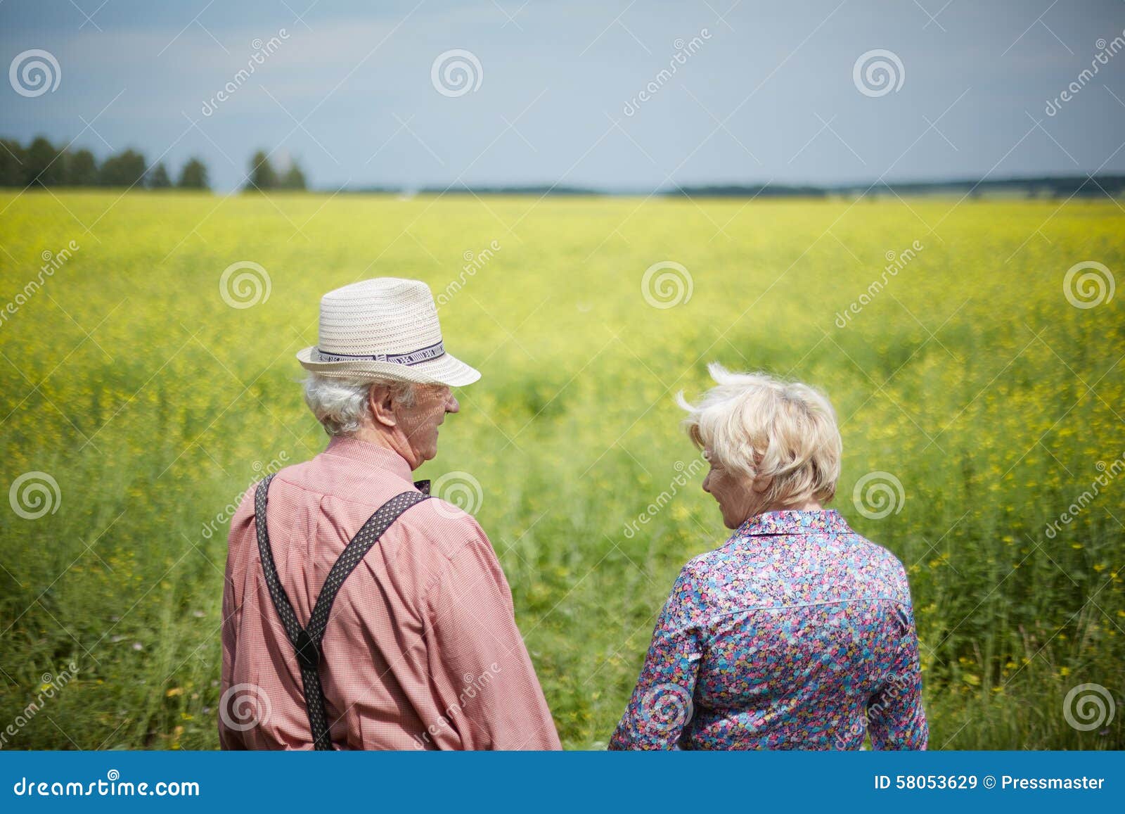 Summer walk stock image. Image of retired, senior, caucasian - 58053629