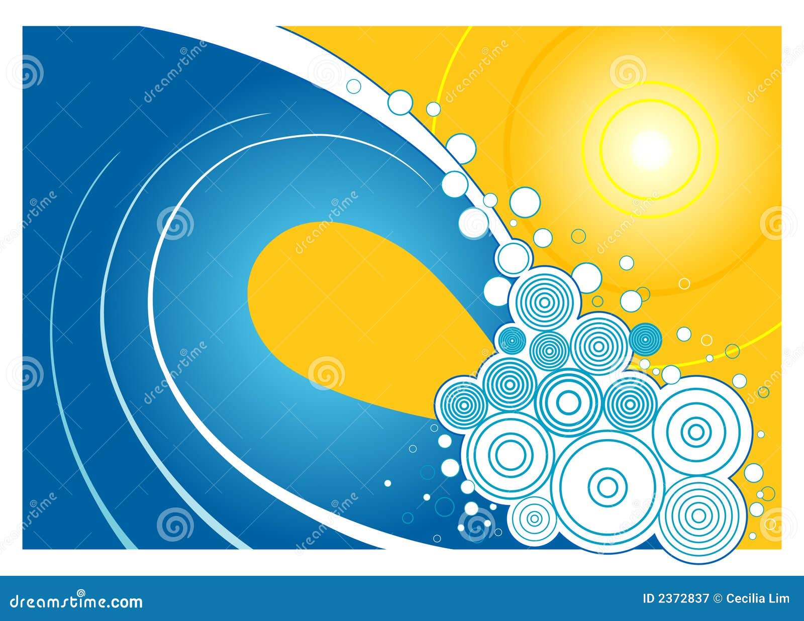 Summer Wave stock vector. Illustration of water, wave - 2372837