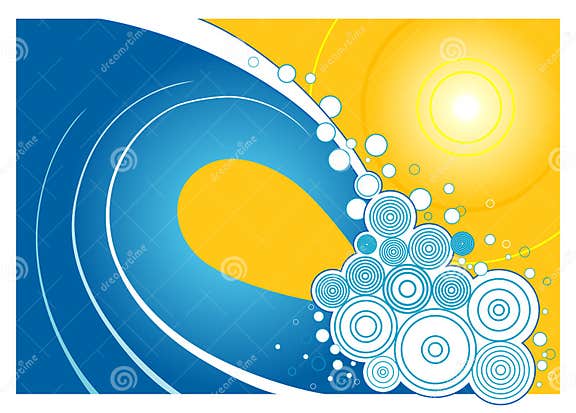Summer Wave stock vector. Illustration of water, wave - 2372837