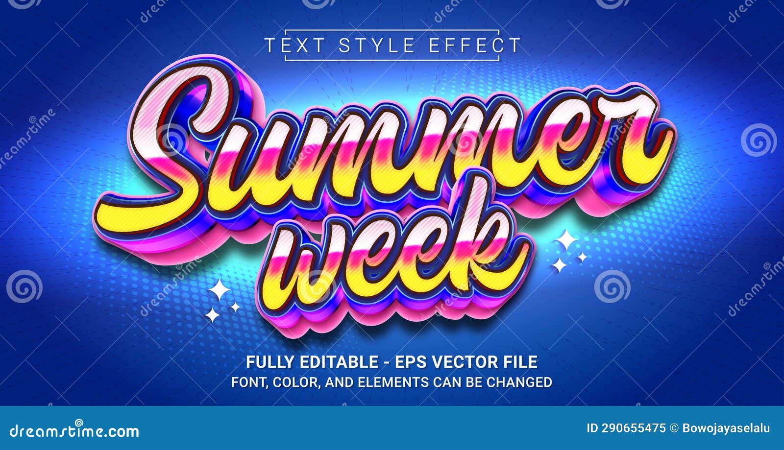Summer Week Text Style Effect. Editable Graphic Text Template Stock ...
