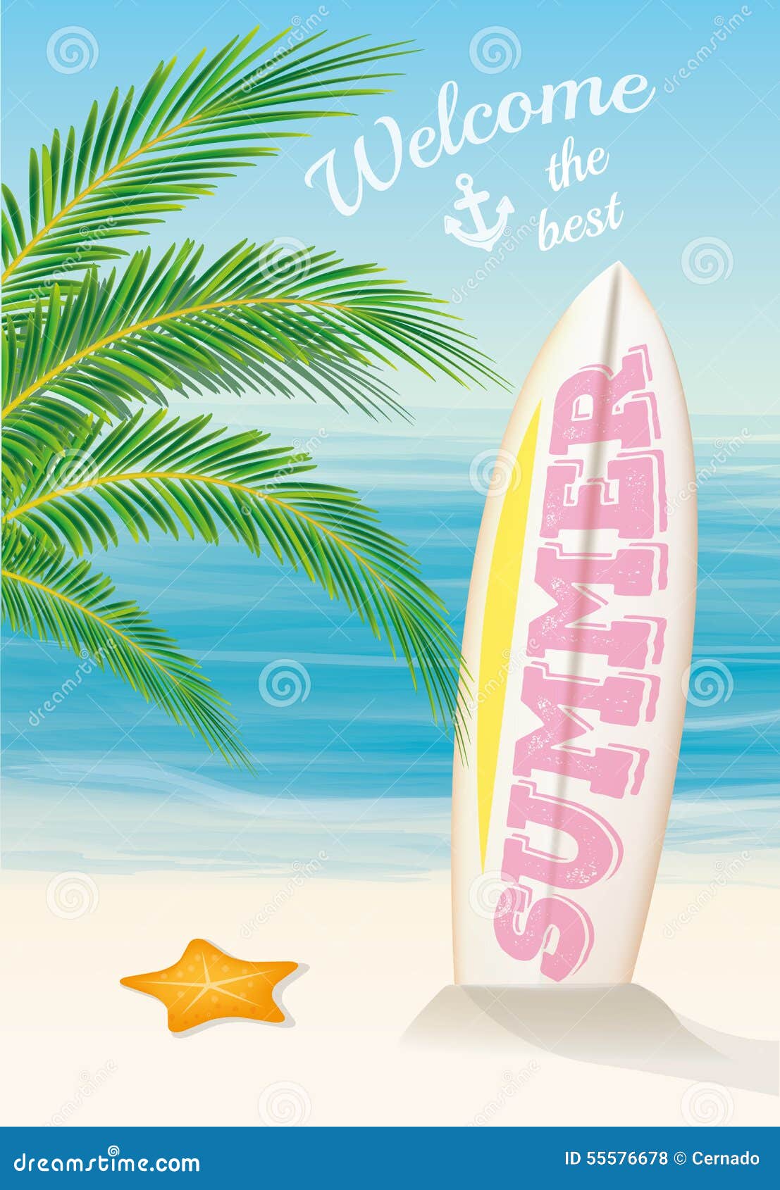 Summer, Welcome stock vector. Illustration of travel - 55576678