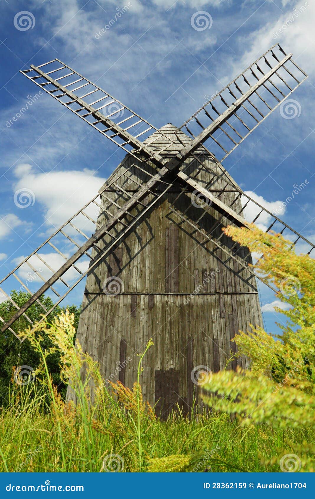 Summer Windmill stock image. Image of architecture, rural - 28362159