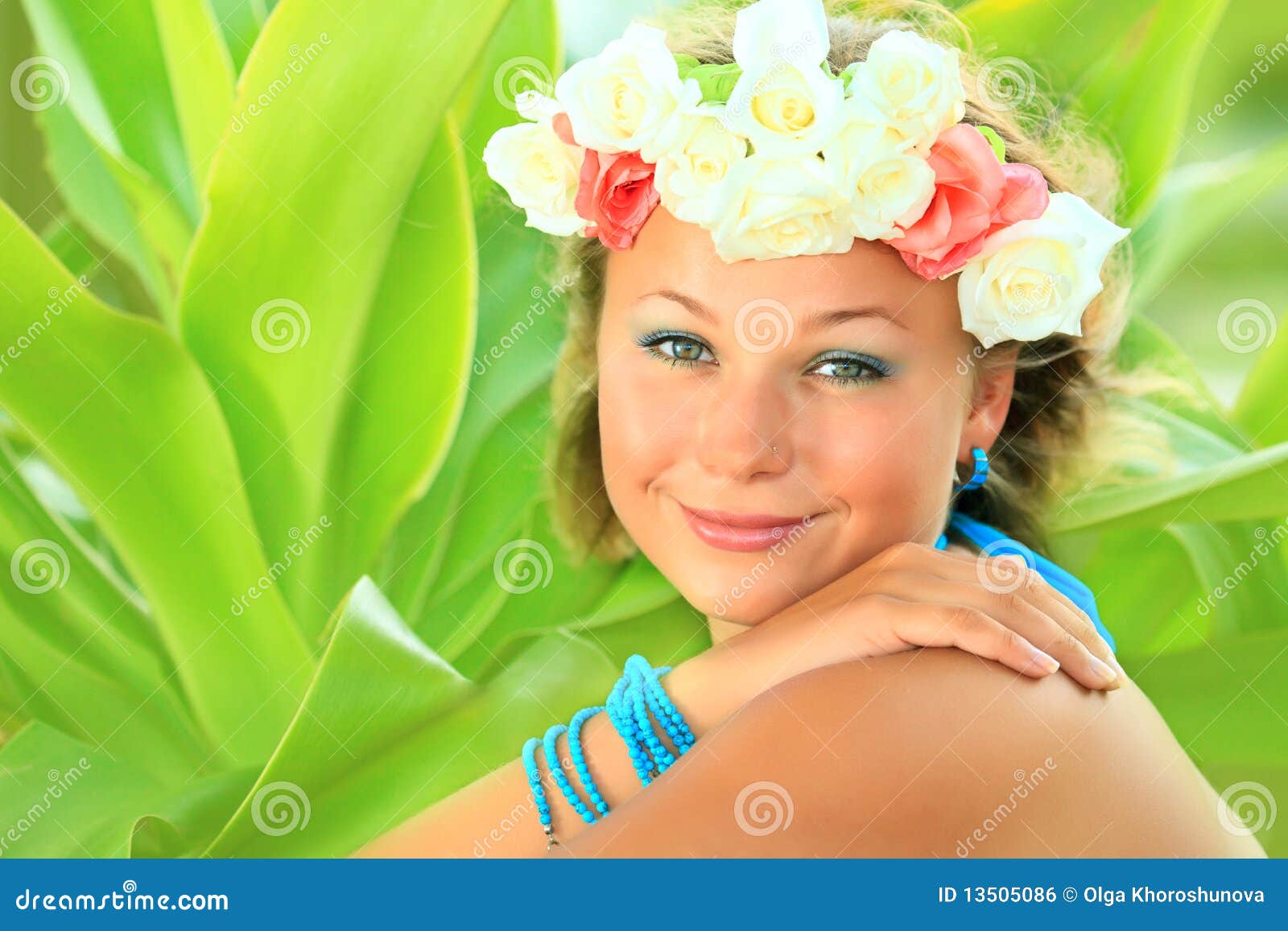 Summer woman stock photo. Image of outdoor, funny, green - 13505086