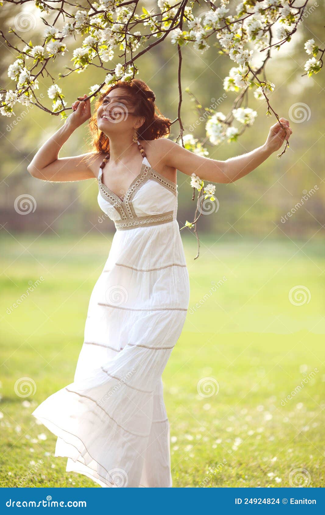 Summer woman stock photo. Image of outside, laugh, happyness - 24924824