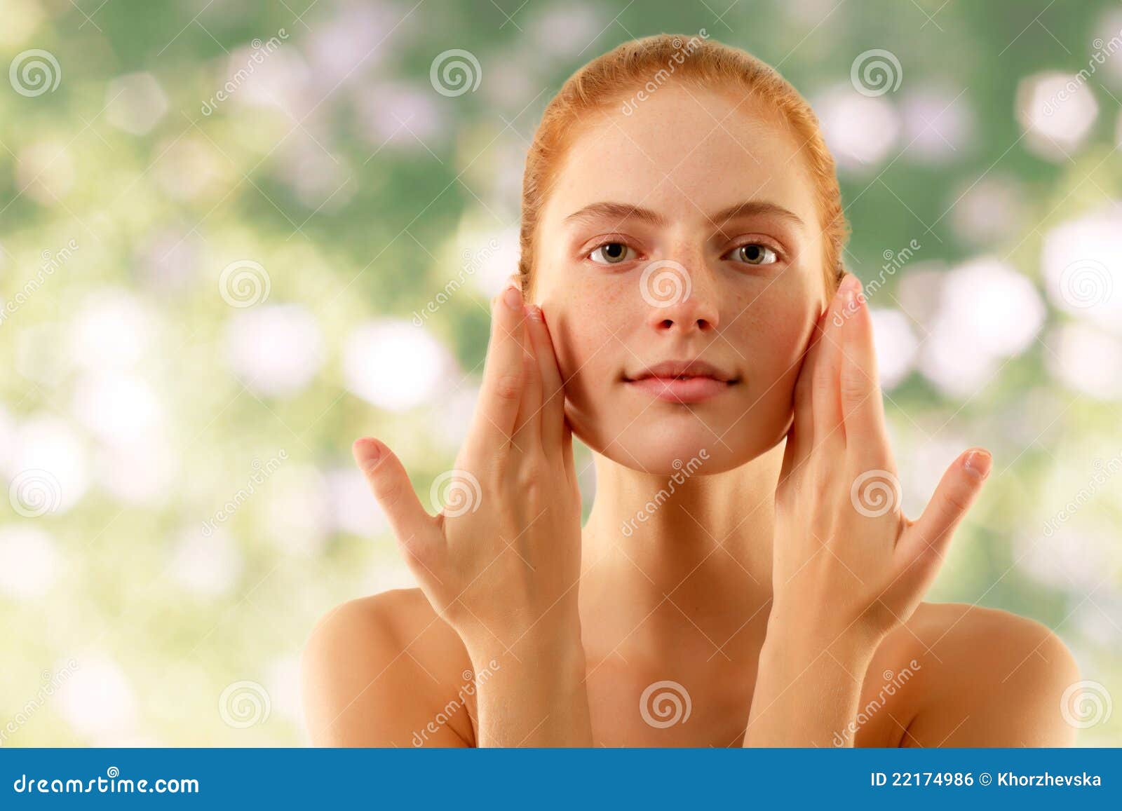 Summer Woman Young Beautiful No Make-up Stock Photo - Image of model ...