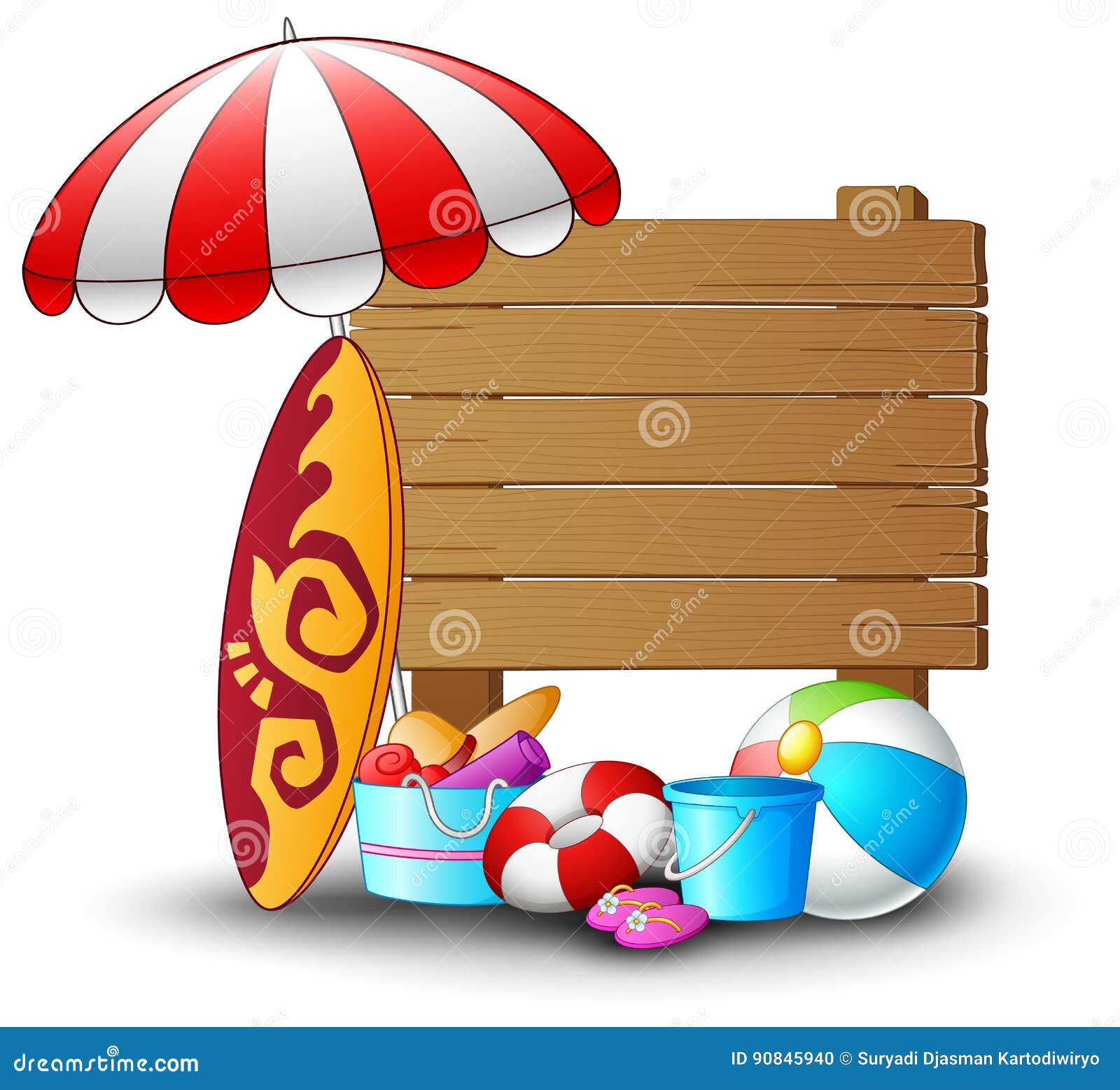 Summer wooden sign stock vector. Illustration of billboard - 90845940