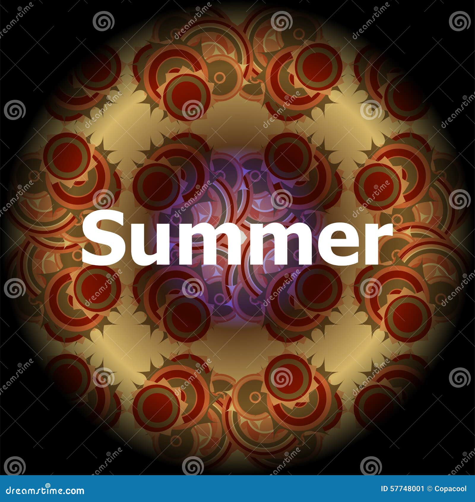 Summer Word on Abstract Background Stock Illustration - Illustration of ...