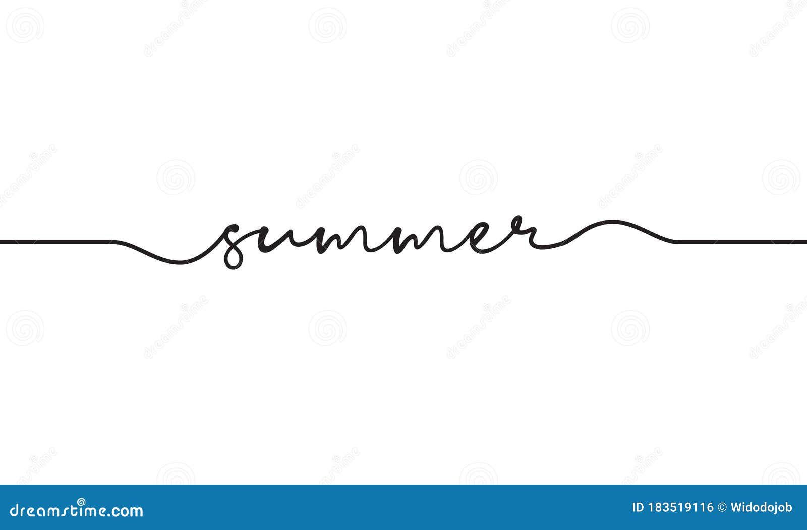 Summer word handwritten stock vector. Illustration of hand - 183519116
