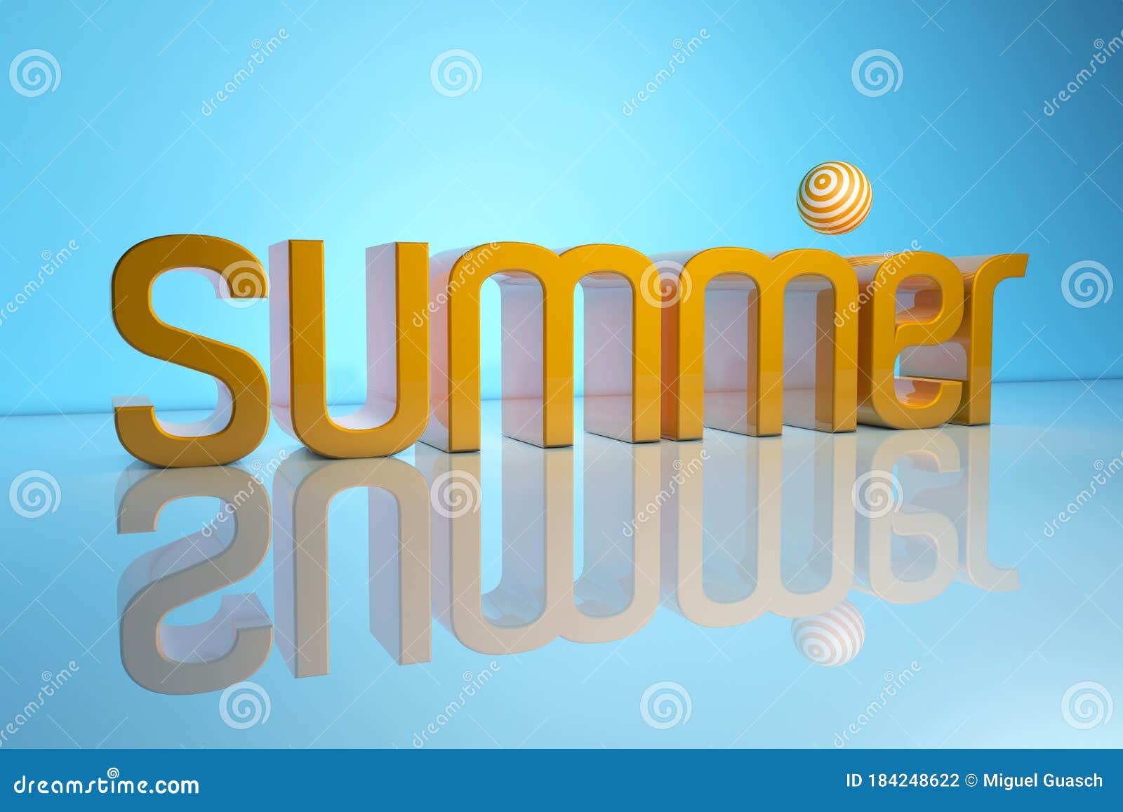 Summer Word on Reflected Blue Background Stock Photo - Image of hawaii ...