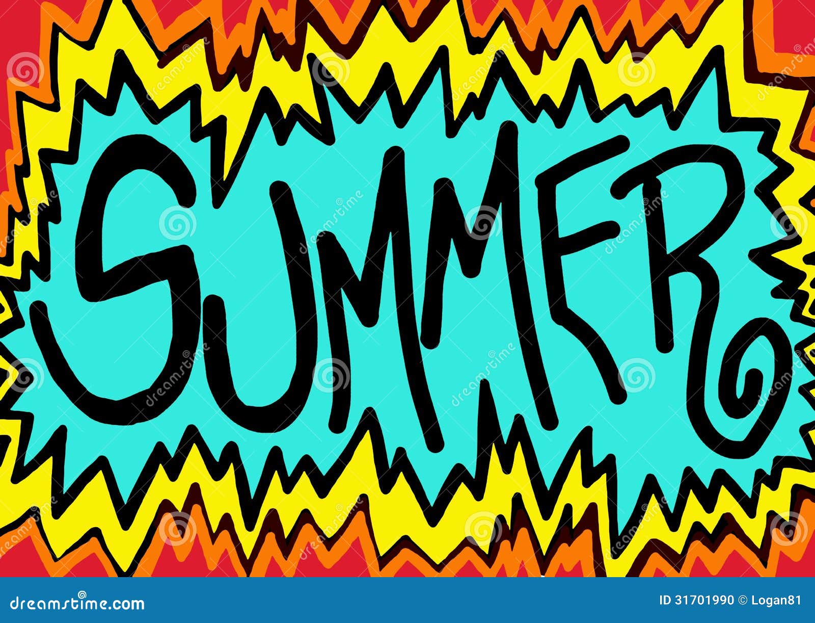 Summer stock illustration. Illustration of painting, artistic - 31701990