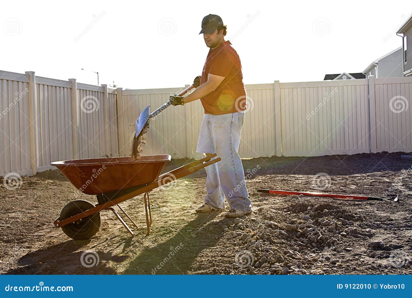 Summer Yard Work stock photo. Image of heat, clearing - 9122010