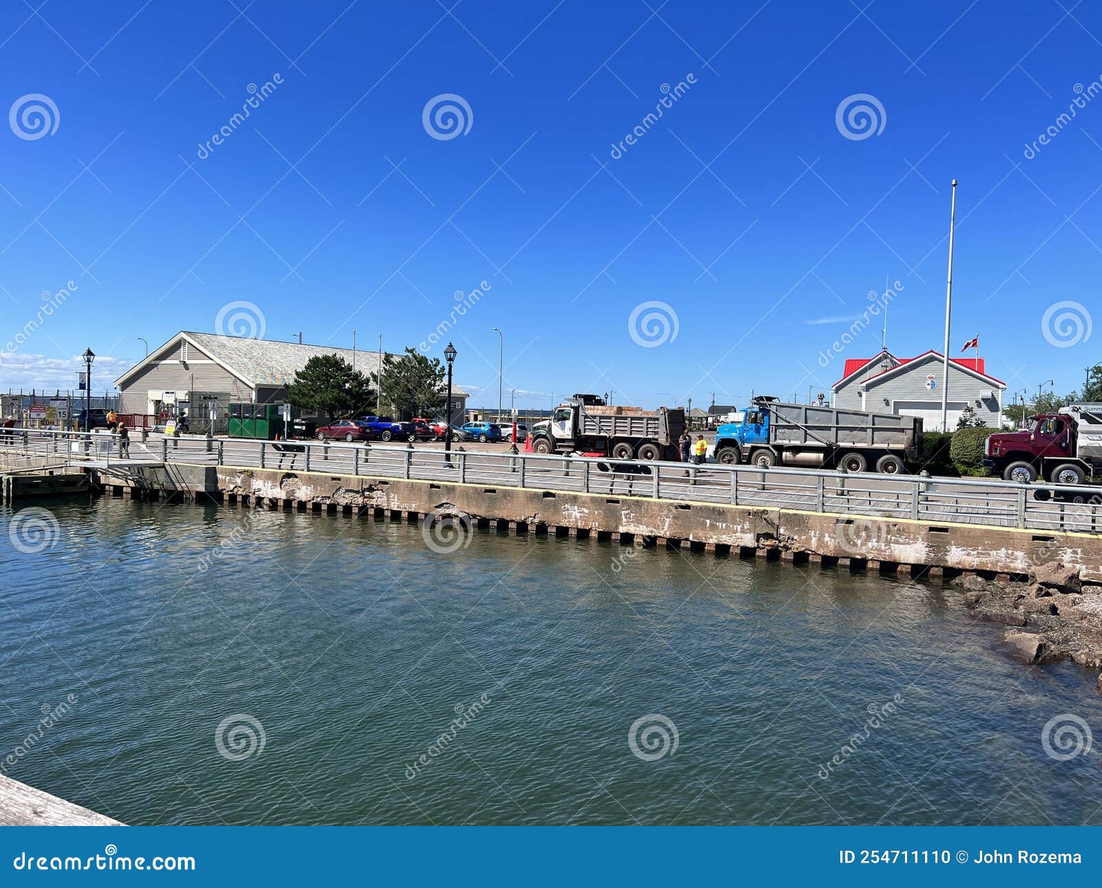 Summerside and Area Beach and Harbour Stock Photo - Image of warm ...